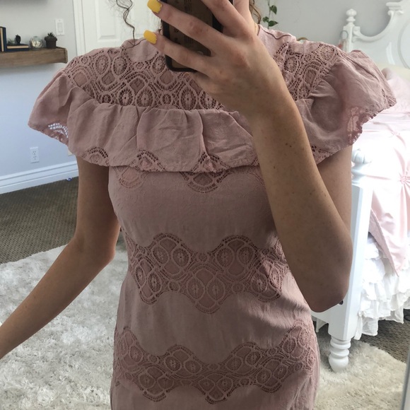 Missguided | Dresses | Dusty Baby Pink Lace Dress | Poshmark